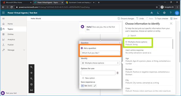 Create Your First Bot Using Microsoft Power Virtual Agents